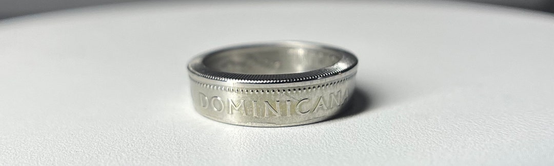 Dominican Republic Ring DR Coin Ring Handmade Ring Anillo De La ...