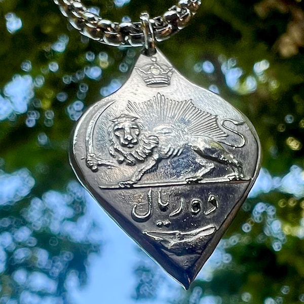 Persian Lion and Sun Necklace - Etsy