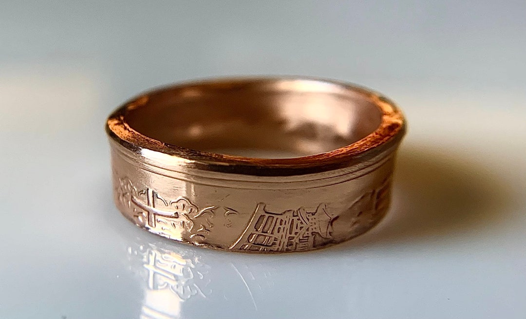 Japanese Handmade 10 Yen Coin Ring (made to Order) | Tokyo Ring - Etsy