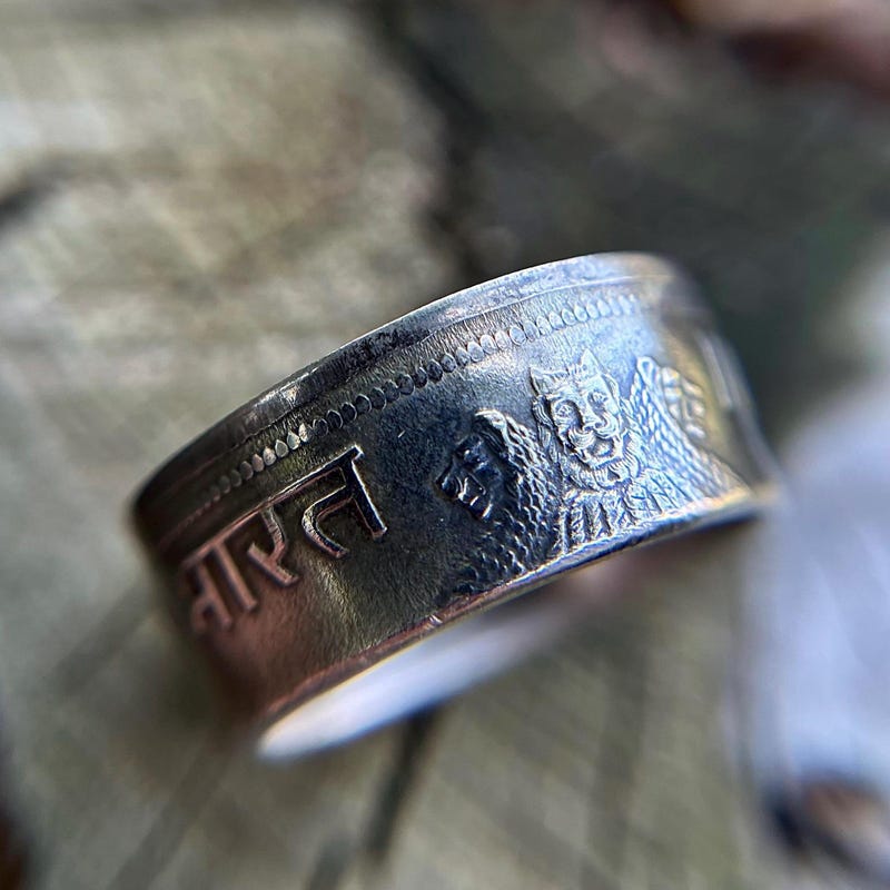India Coin Ring - Etsy