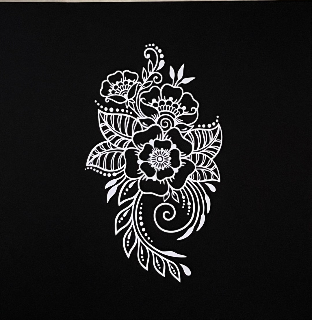 Henna Tattoo Sticker, Mehndi Design Vinyl Car Decal for Women, Laptop ...