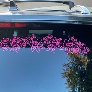 Flower Vinyl Car Decal: Waterproof Bumper Sticker, Window Decor - Etsy
