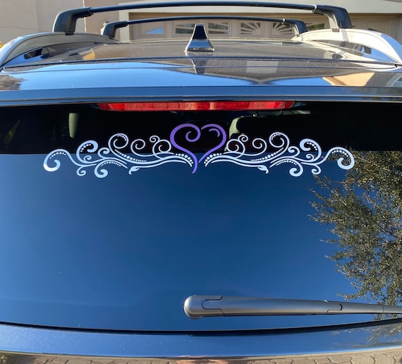 Heart and Swirls Vinyl Decal/sticker for Cars Trucks - Etsy