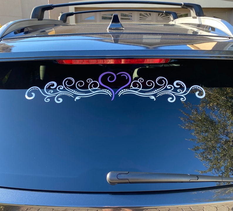Heart and Swirls Vinyl Decal/sticker for Cars Trucks - Etsy