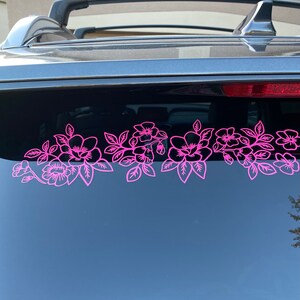 Flower Vinyl Car Decal: Waterproof Bumper Sticker, Window Decor - Etsy