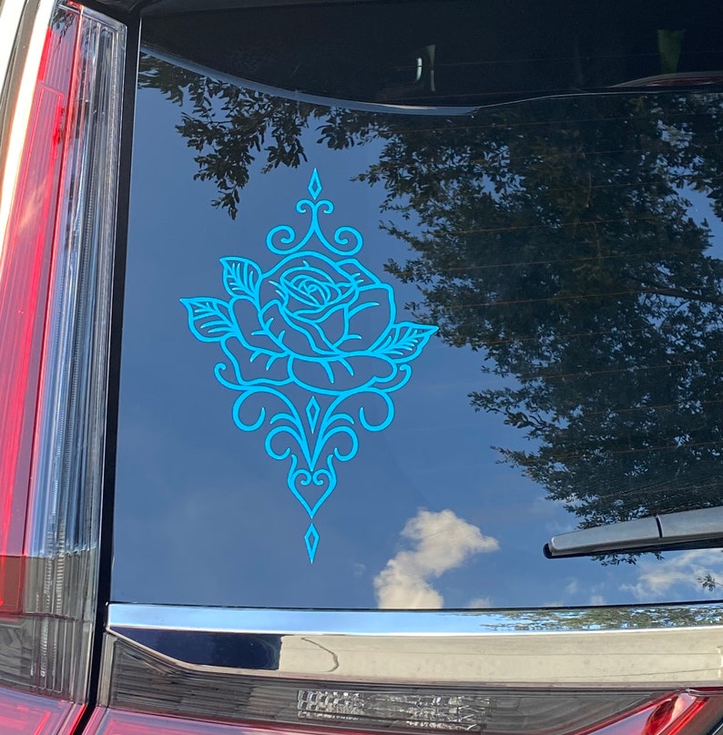 Rose Flower Vinyl Decal Sticker for Cars Trucks Motorcycles - Etsy