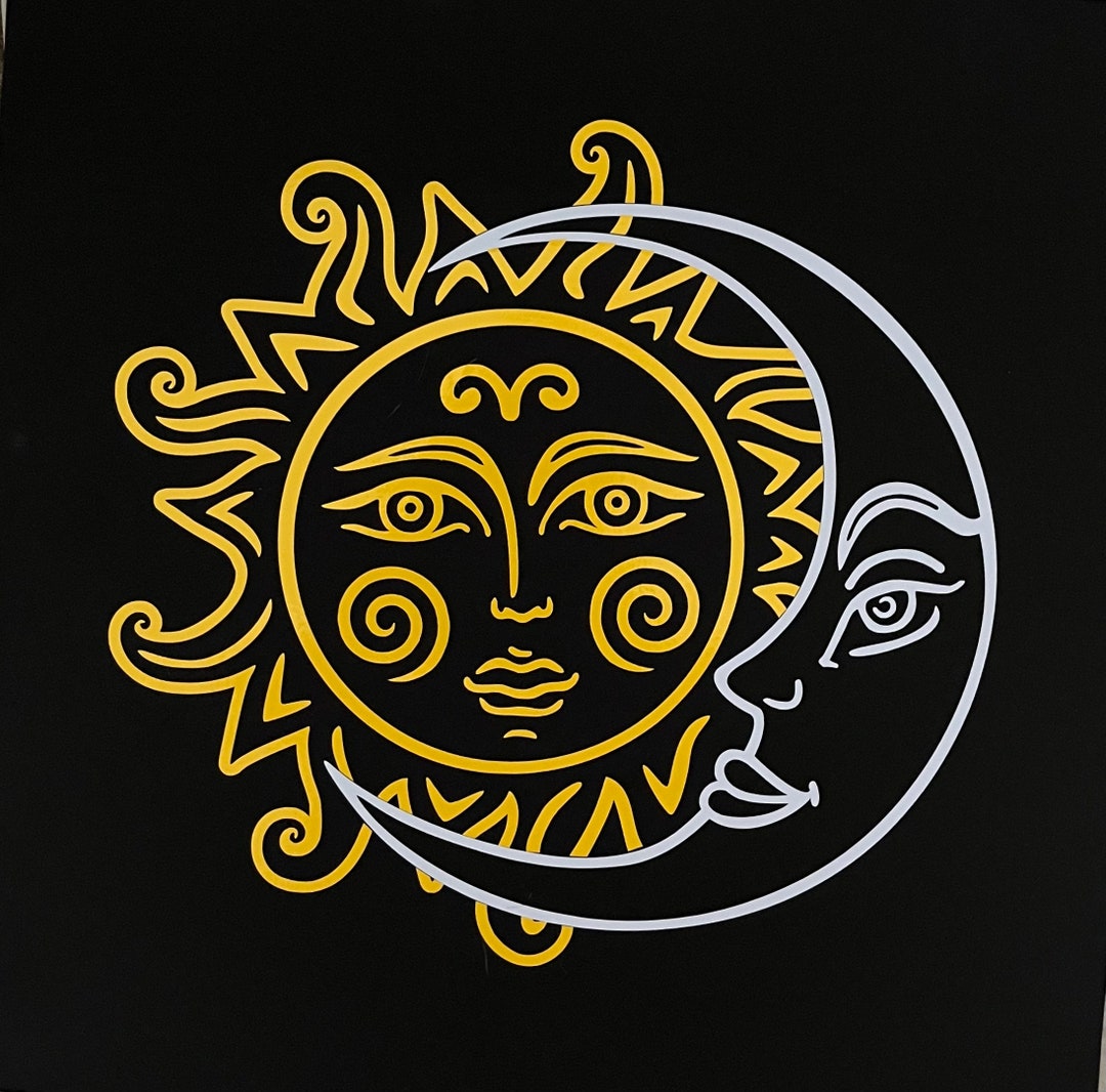 Sun and Moon Sticker Car Decal for Women, Cosmic Designs, Window ...