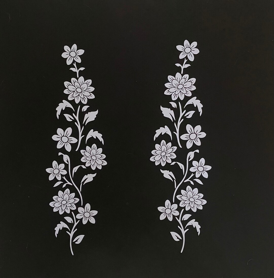 Flower Vine Vinyl Decal Stickers: Car Window Laptop Accessories - Etsy