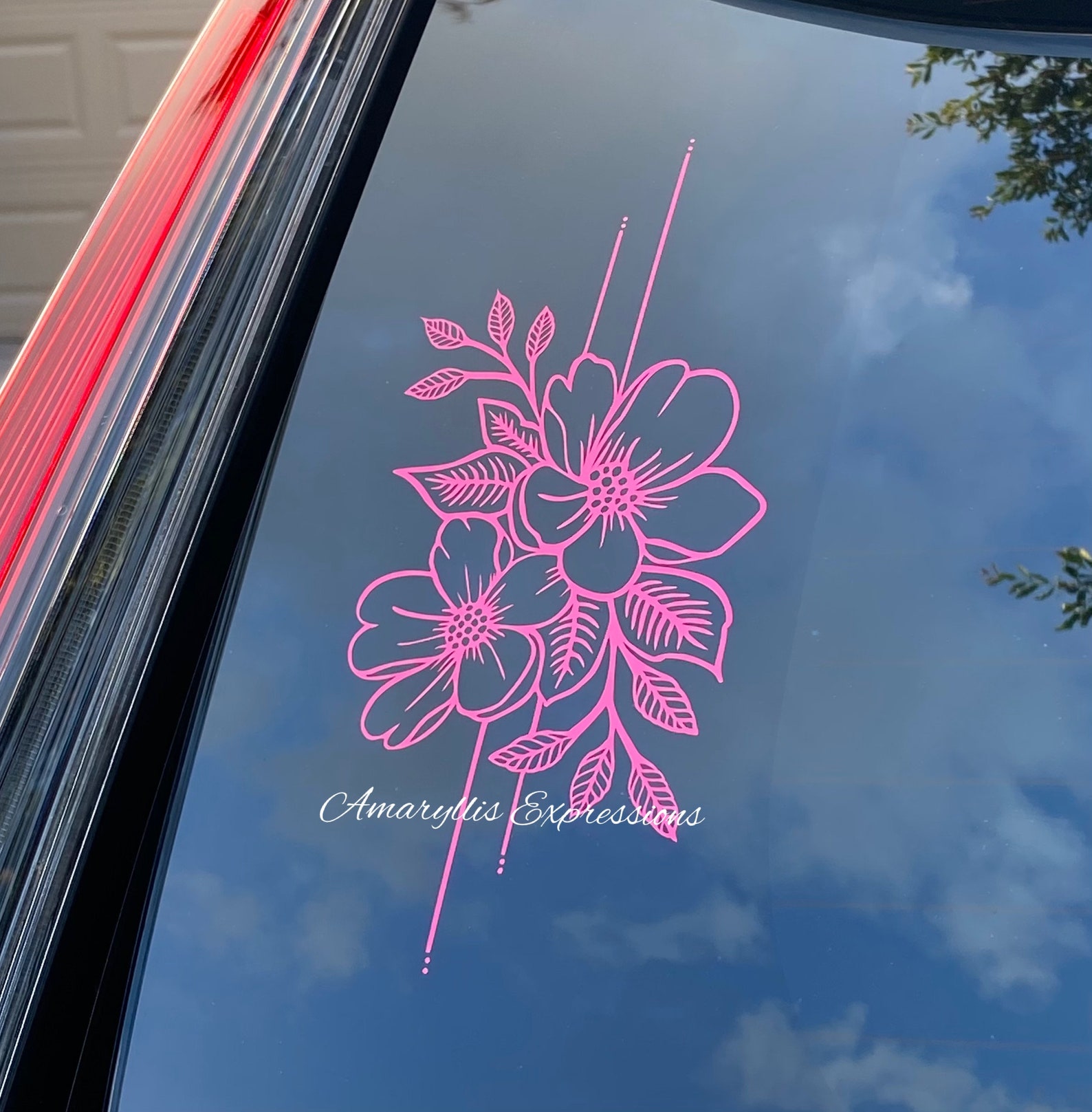 Flower Vinyl Decal Sticker for Cars Car Decal for Women Car - Etsy
