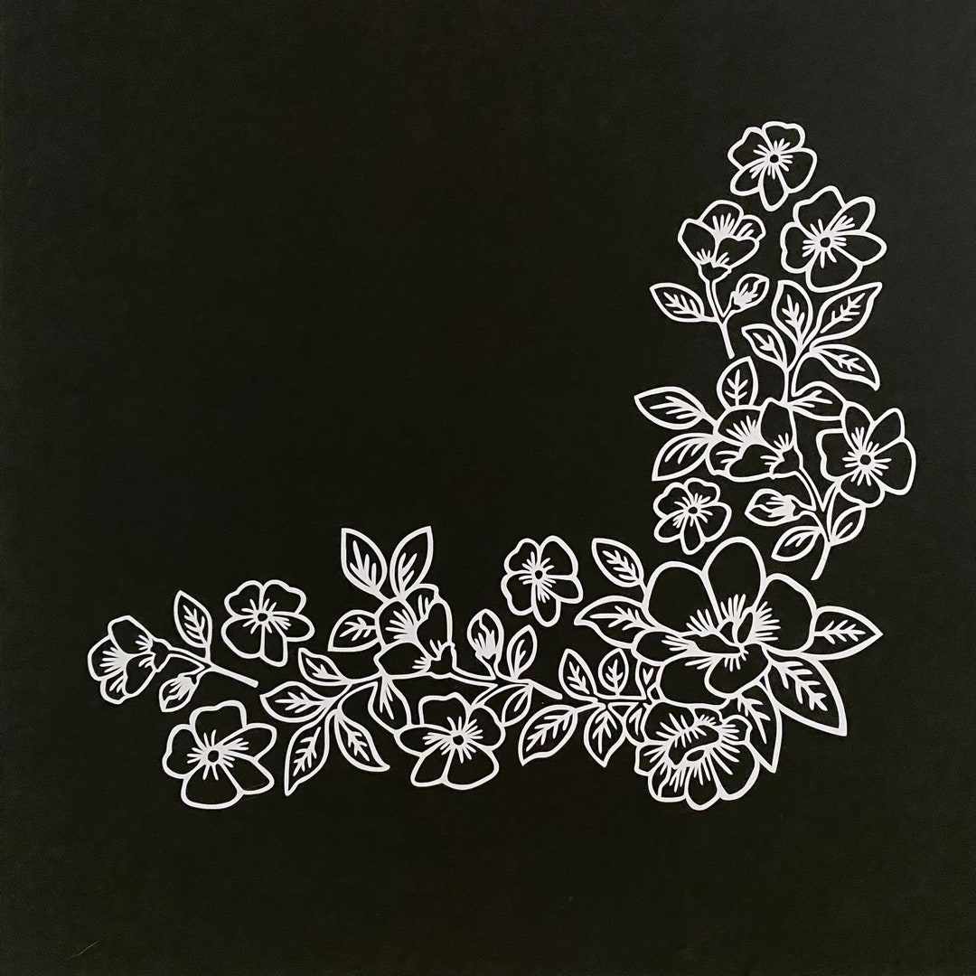 Flower Corner Vinyl Decal: Car, Laptop, Window Sticker - Etsy