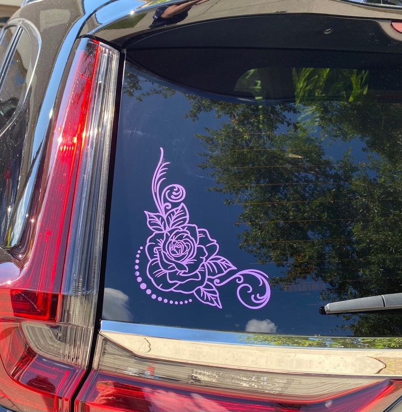 Rose Flower Vinyl Decal Sticker For Cars Trucks Suvs Etsy