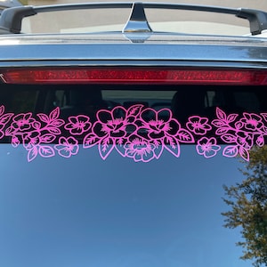 Flower Vinyl Car Decal: Waterproof Bumper Sticker, Window Decor - Etsy