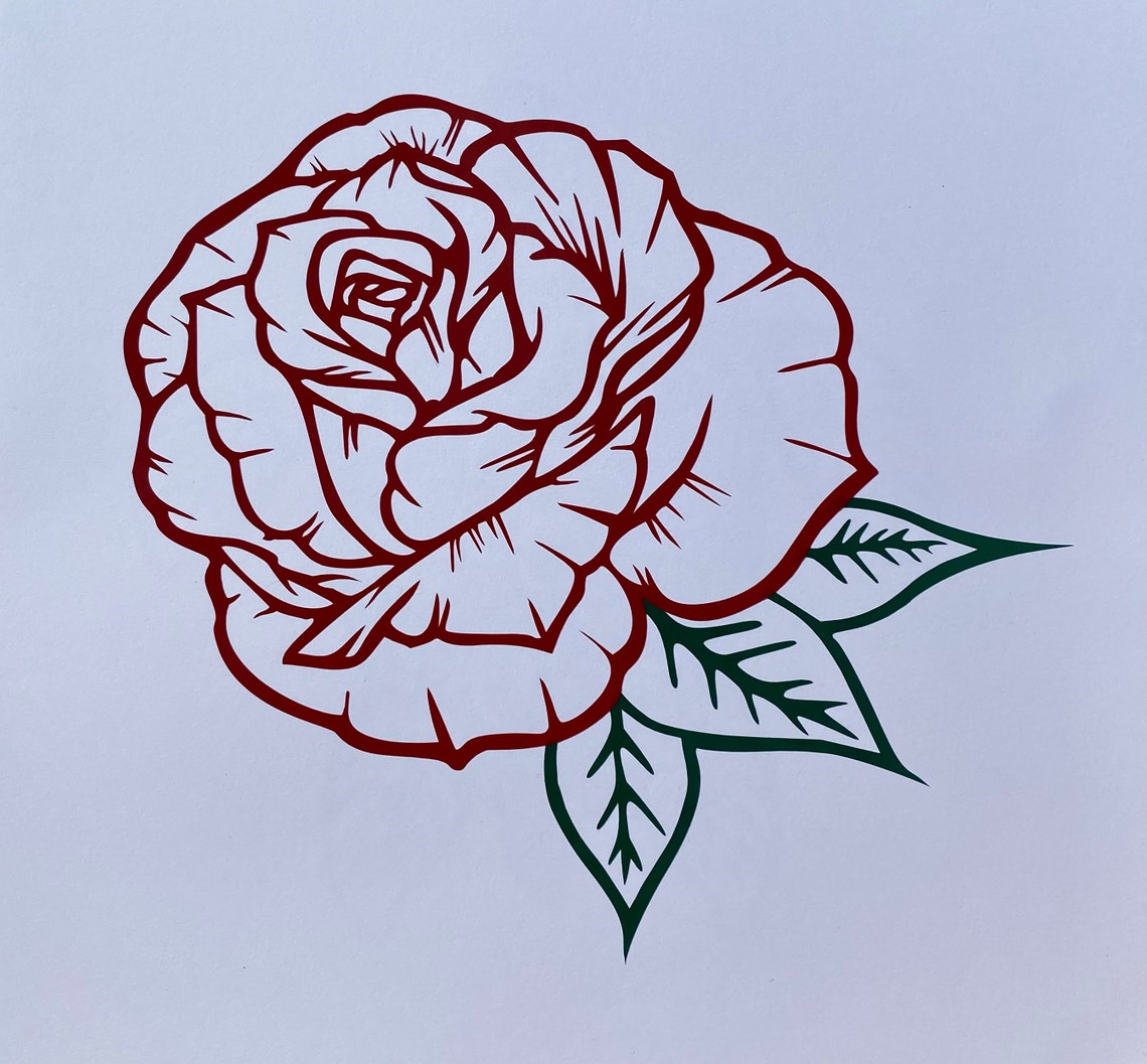Rose Vinyl Decal for Cars Laptop Stickers Mirror Stickers | Etsy