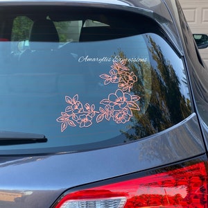 Flower Vinyl Decal Sticker for Cars, Trucks, Suvs, Laptop, Window ...
