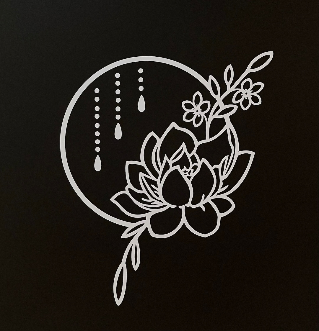Lotus Flower Decal Sticker, Car Decals for Women, Spiritual Gifts, Car ...