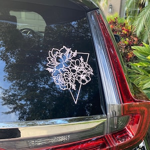 Flower Vinyl Decal Sticker for Cars, Trucks, Windows, Flower Car Decal ...