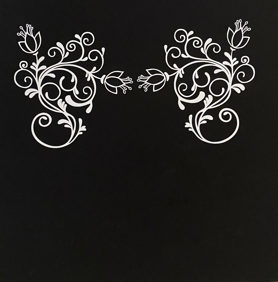 Mirrored Flower and Swirl Car Decal Sticker, Car Decals for Women ...