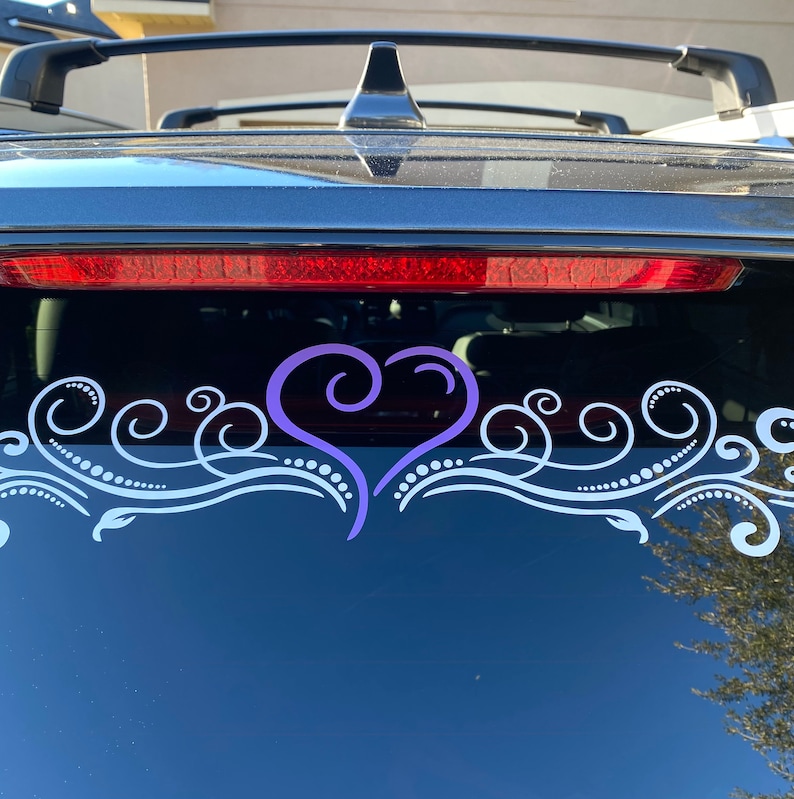 Heart and Swirls Vinyl Decal/sticker for Cars Trucks - Etsy