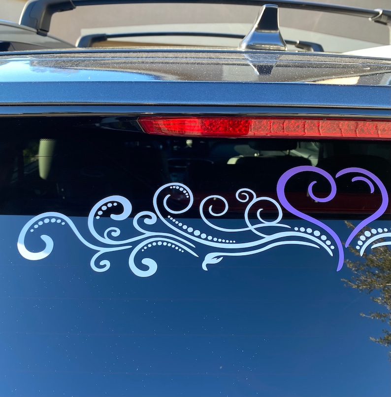 Heart and Swirls Vinyl Decal/sticker for Cars Trucks - Etsy