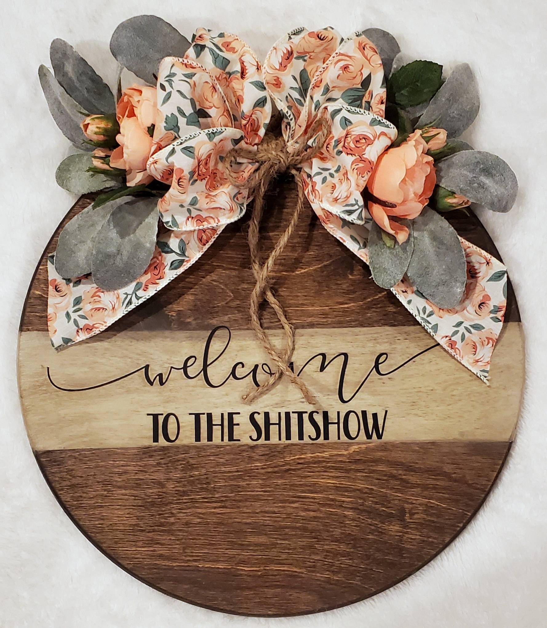 12 Inch Round Wooden Hanging Sign - Etsy