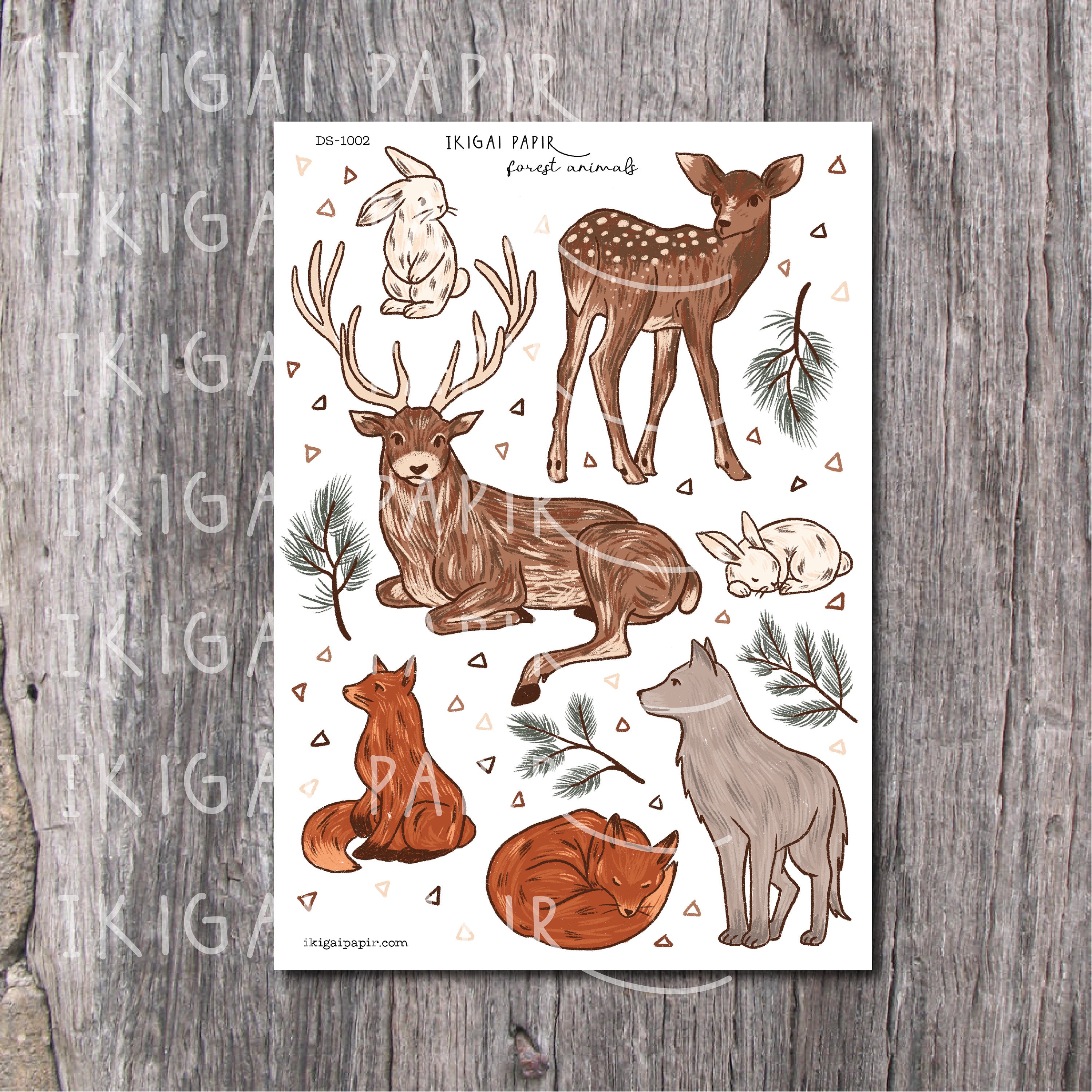 Forest Animals printable stickers | Etsy