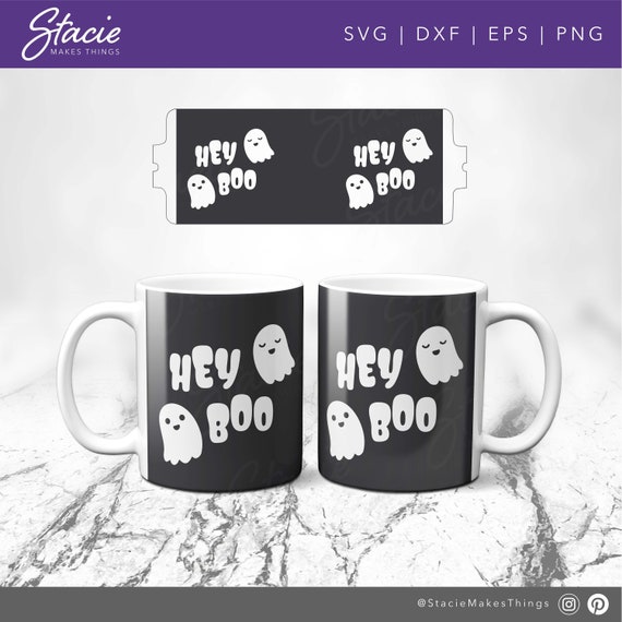 Cricut Mug Press Svg Template for Infusible Ink Hey Boo Svg - Etsy