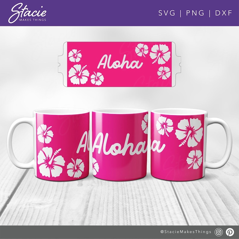 Hibiscus Svg, Mug Press, Template for Infusible Ink Svg, Full Wrap Svg ...