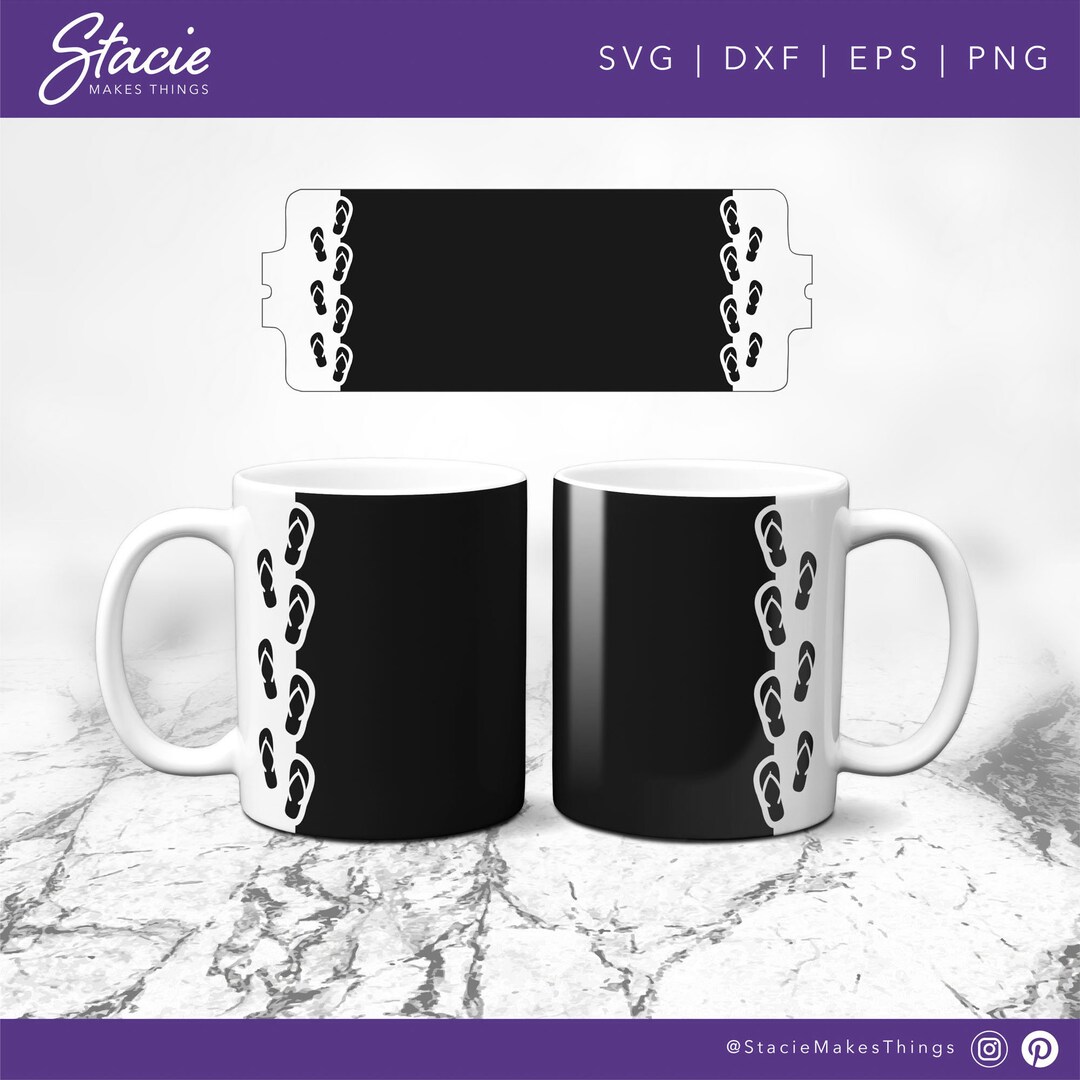 Summer Flip Flop Svg, Mug Press Design, Template for Infusible Ink Svg ...