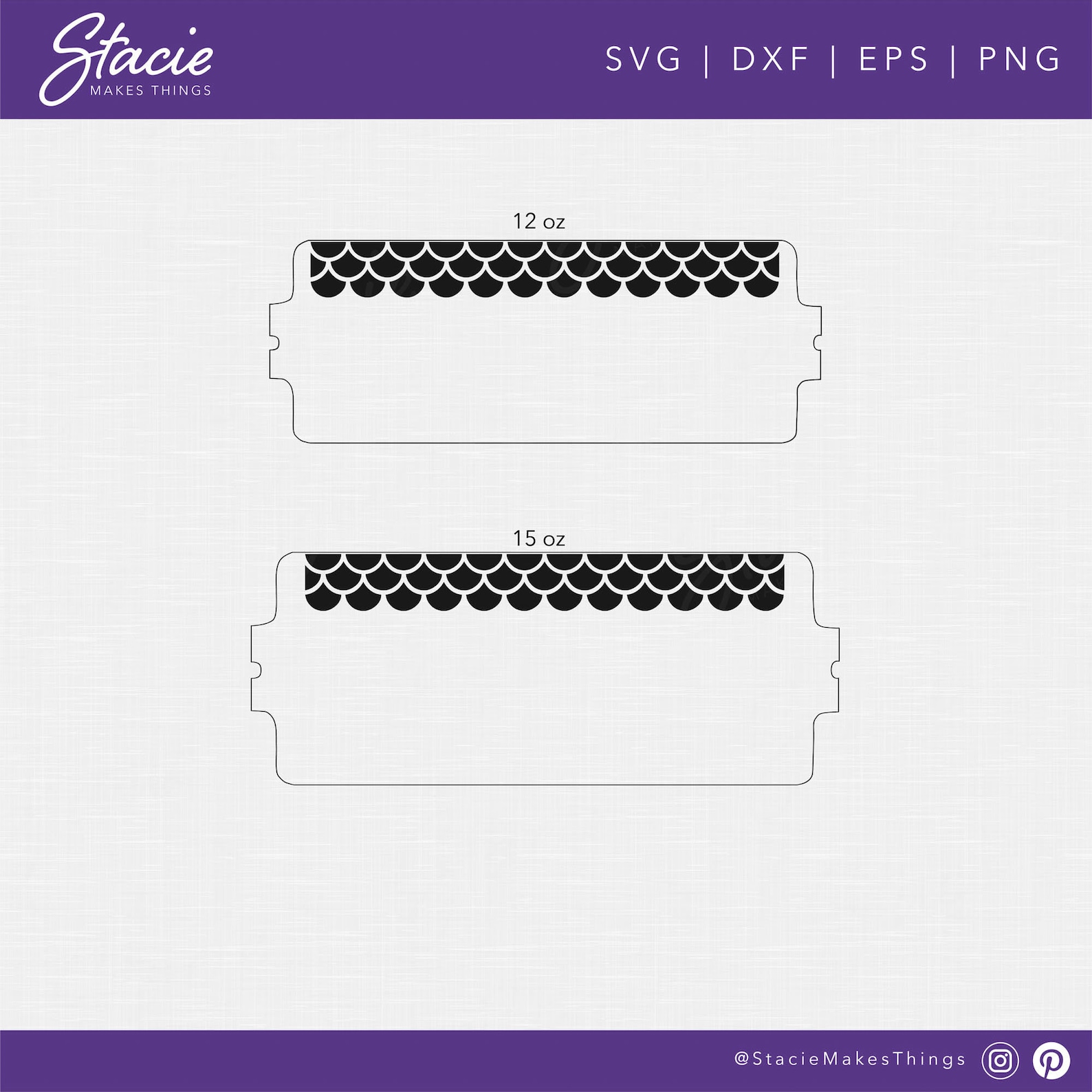 Mermaid Scales Border Svg, Mermaid Svg, Mug Press Design, Template for ...