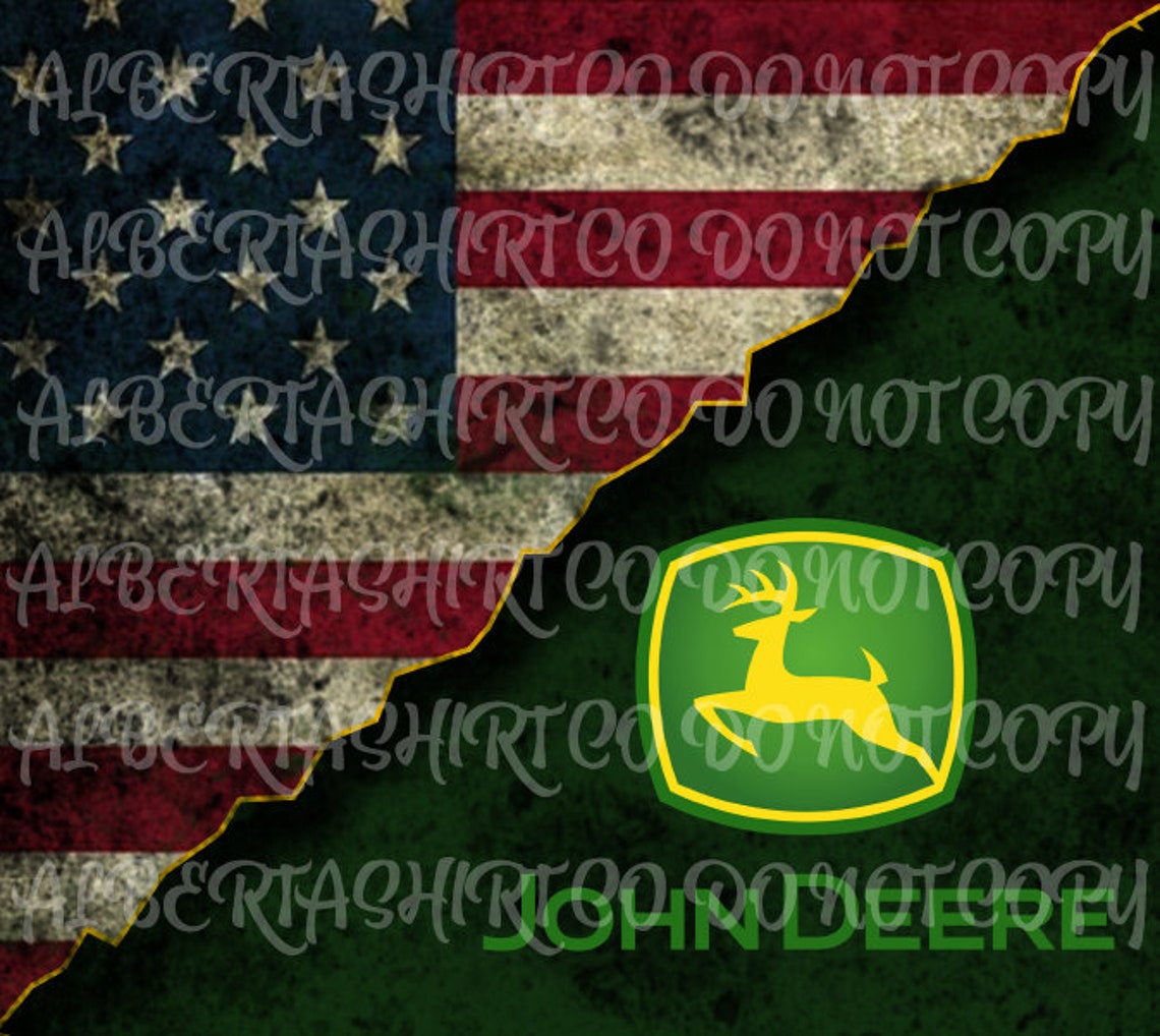 AMERICAN FLAG John Deere Traktor Logo TUMBLER Png digitale | Etsy