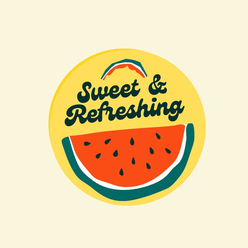 Sweet & Refreshing Watermelon Printable Digital Sticker PNG File - Etsy
