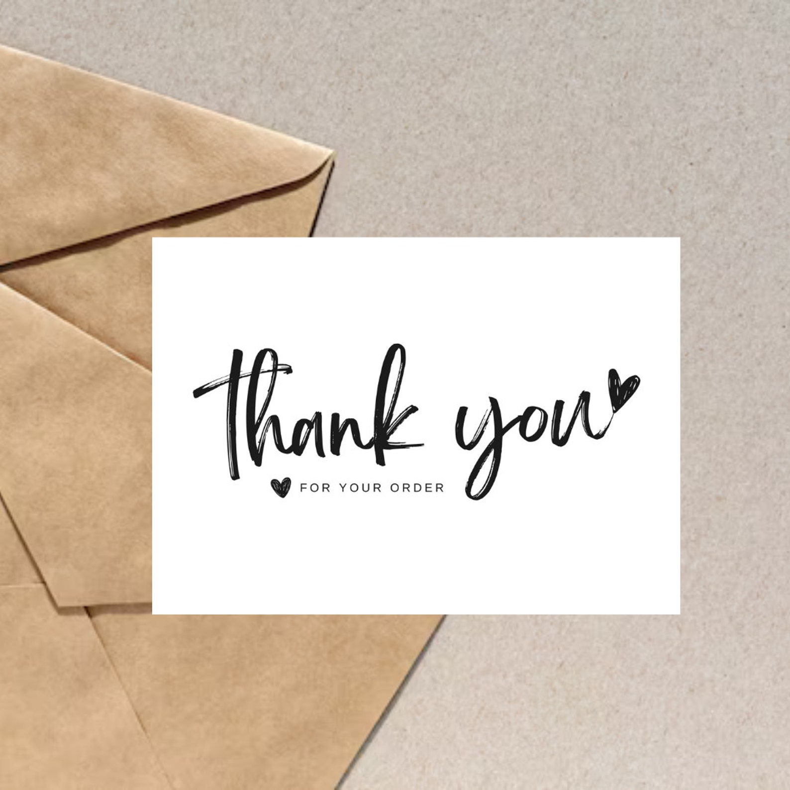 Simple Thank You for Your Order Printable Digital Card PDF File - Etsy