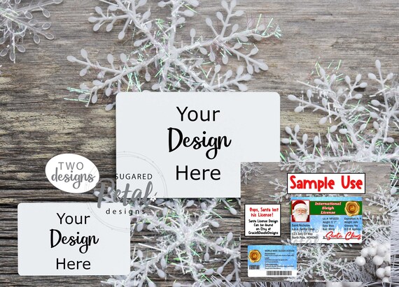 2 Designs Mockup License Business Card Front Back Digital | Etsy