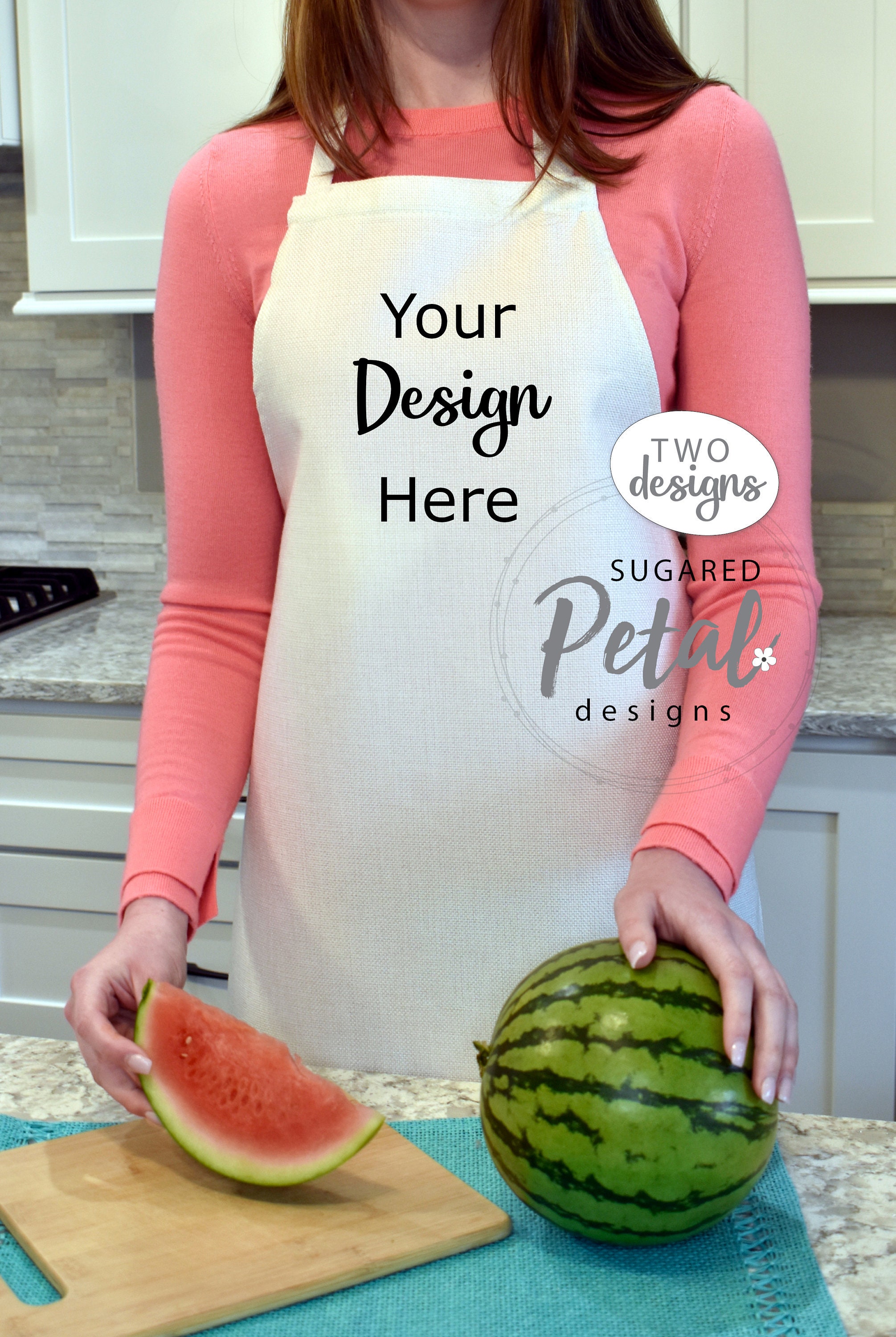 2 Designs | Mockup Apron Linen | Live Model | Mock-up Digital Download ...
