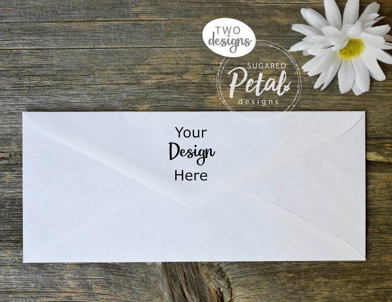 2 Designs | Mockup Legal #10 Envelope Front and Back Layouts | Digital ...