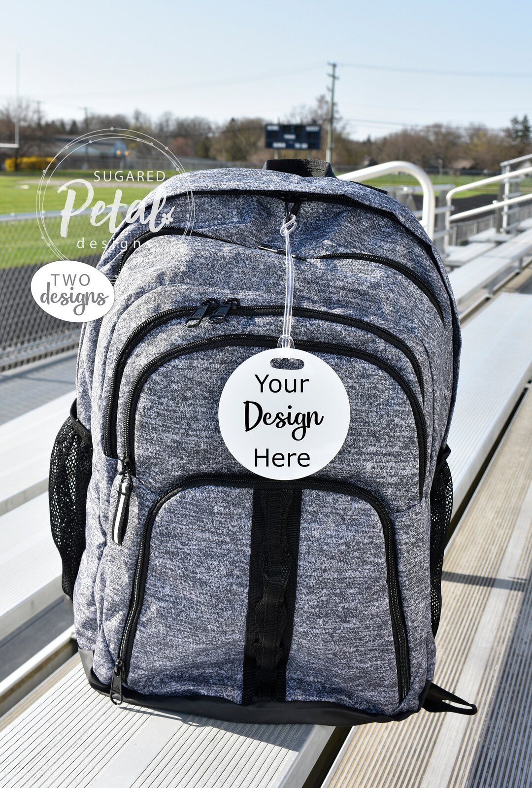 2 Designs | Mockup Sports Bag Name Tag W/ Slat Hole | Digital Download ...