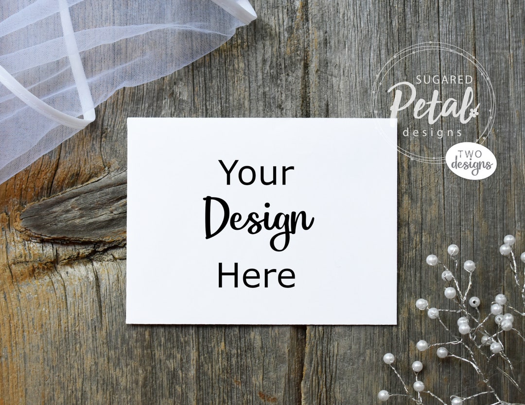 2 Designs | Mockup White Envelope Front & Back Layout Digital Download ...