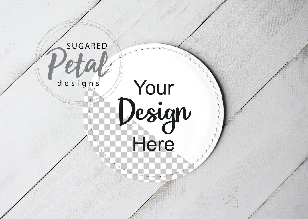 Round Patch Mockup on White Wood | Digital Download JPG & PNG White ...