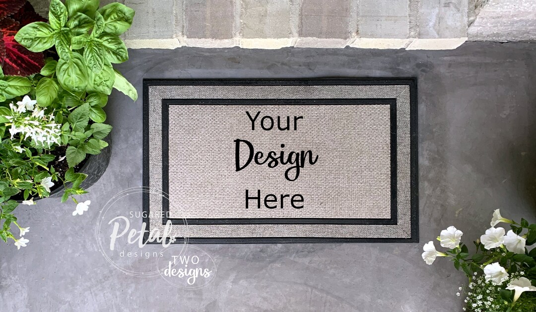 2 DESIGNS | Doormat Mockup | Welcome Mat | Traffic Master | Racetrack ...