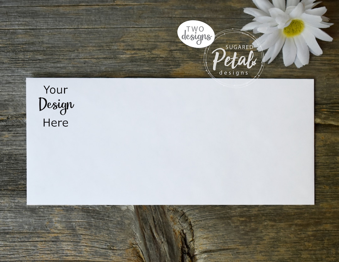 2 Designs | Mockup Legal #10 Envelope Front and Back Layouts | Digital ...