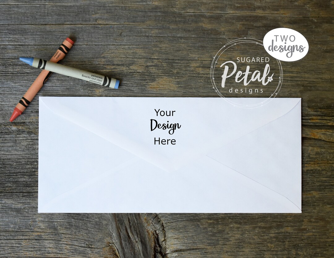 2 Designs | Mockup Legal #10 Envelope Front & Back Layout | Digital ...
