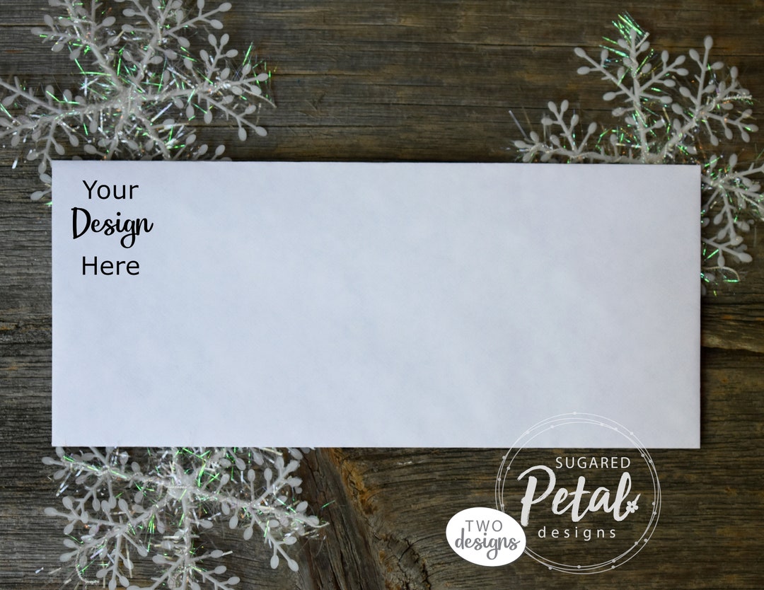 2 Designs | Mockup Legal #10 Envelope Front & Back Layout | Digital ...