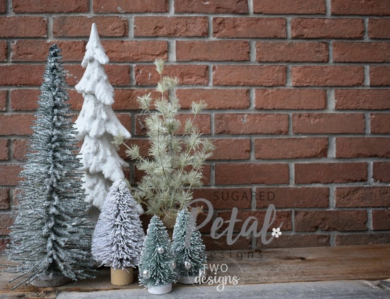 2 Designs Background Mockup Christmas Trees Winter Theme - Etsy