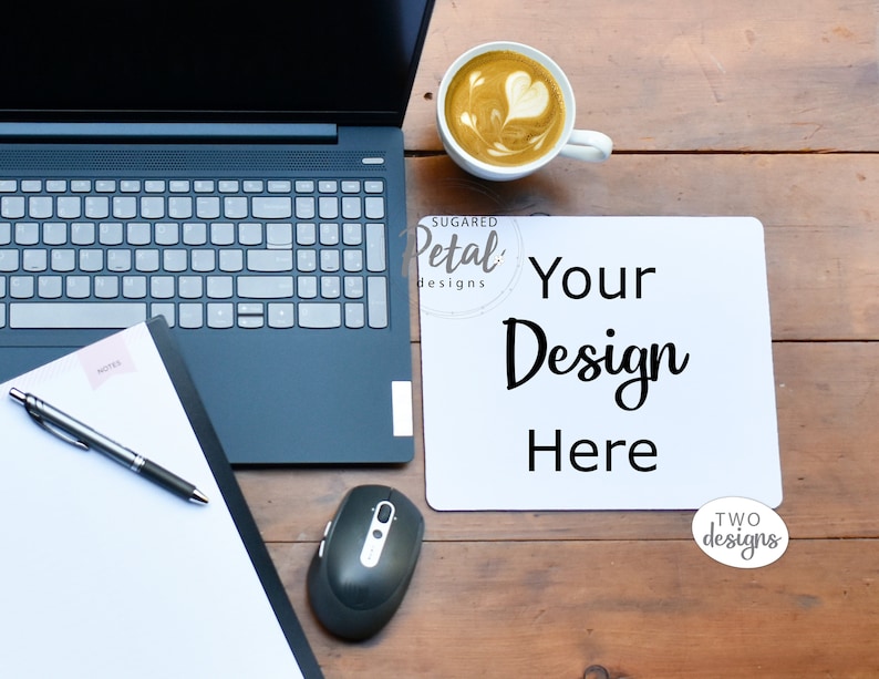 2 Designs Mouse Pad Mock-up Horizontal & Vertical Layout | Etsy