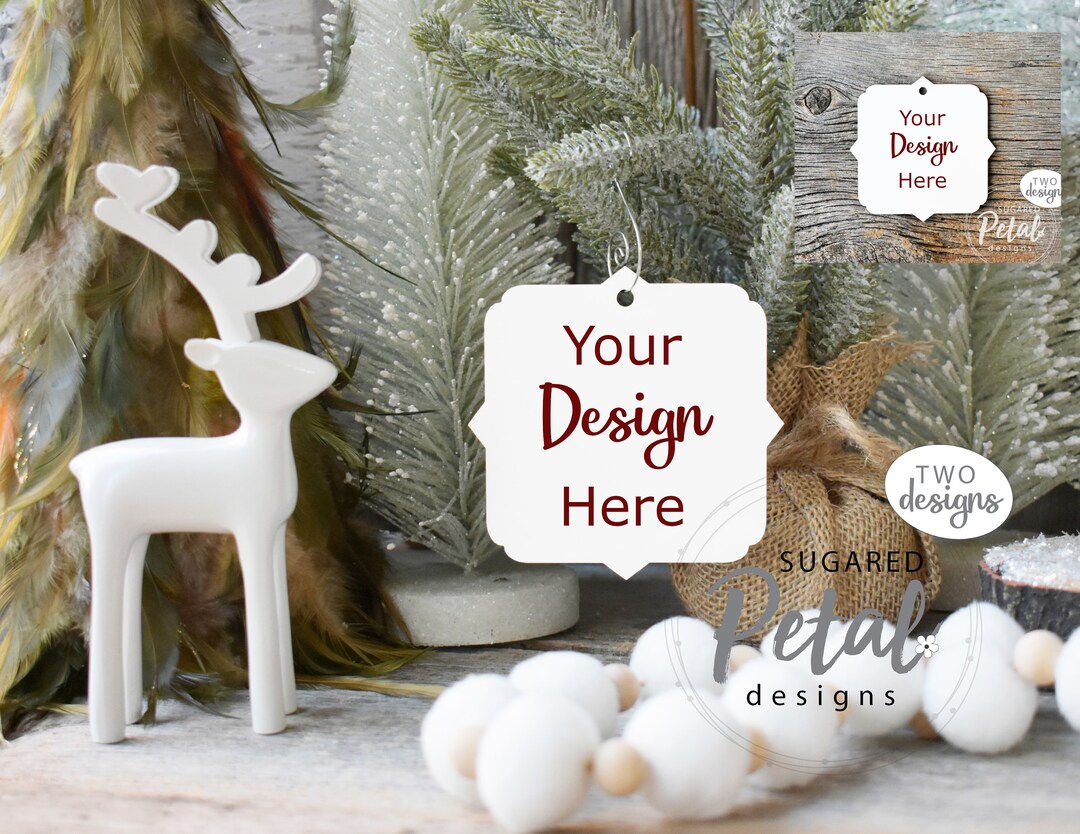 2 Designs | Mockup Ornament Fancy Square Shape | Instant Digital ...