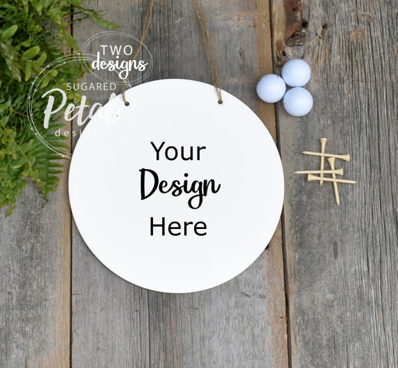 2 Designs Mockup 12 Round Hardboard Hanging Sign - Etsy