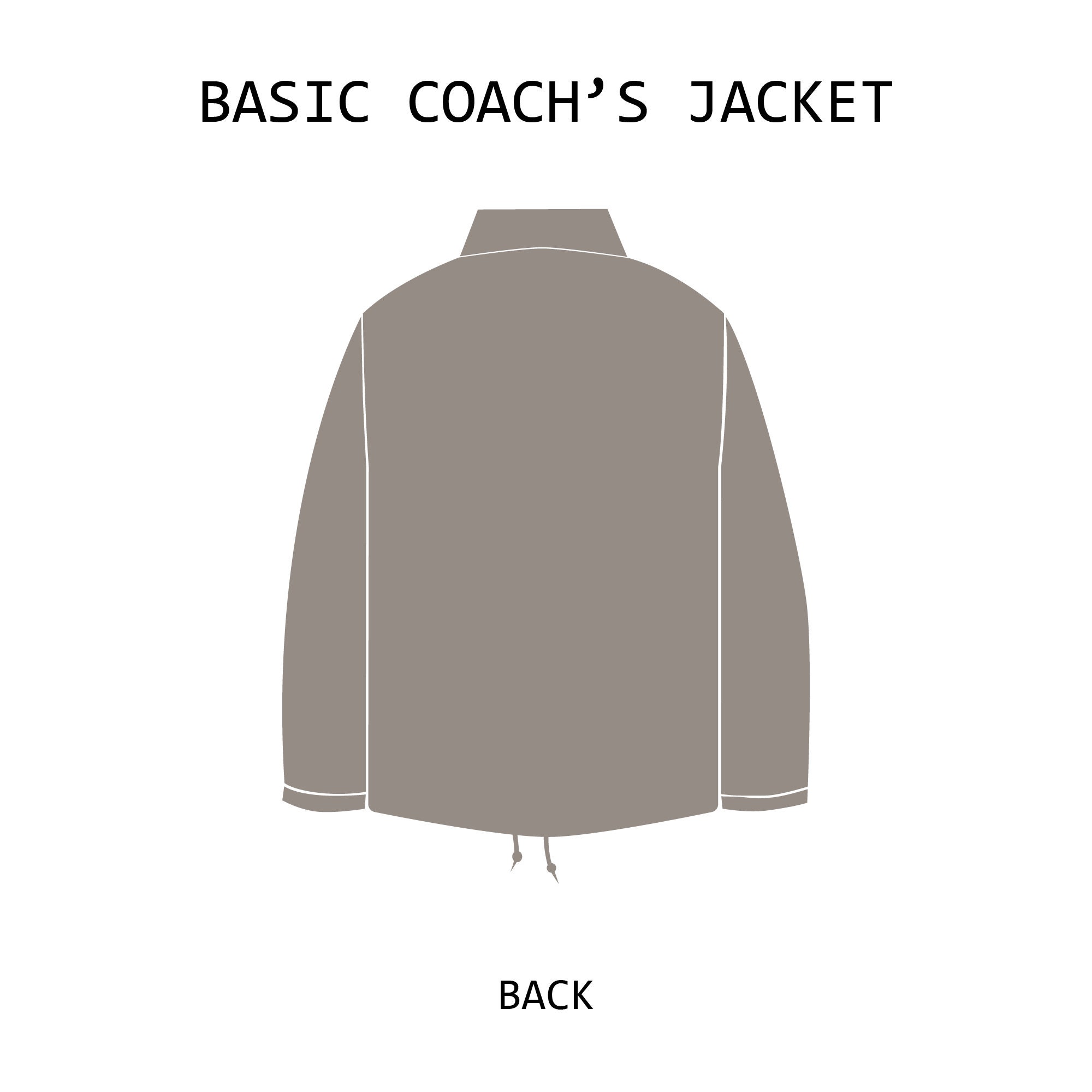 WINDBREAKER COACH'S JACKET Flat Mock-up Template Vector File - Etsy