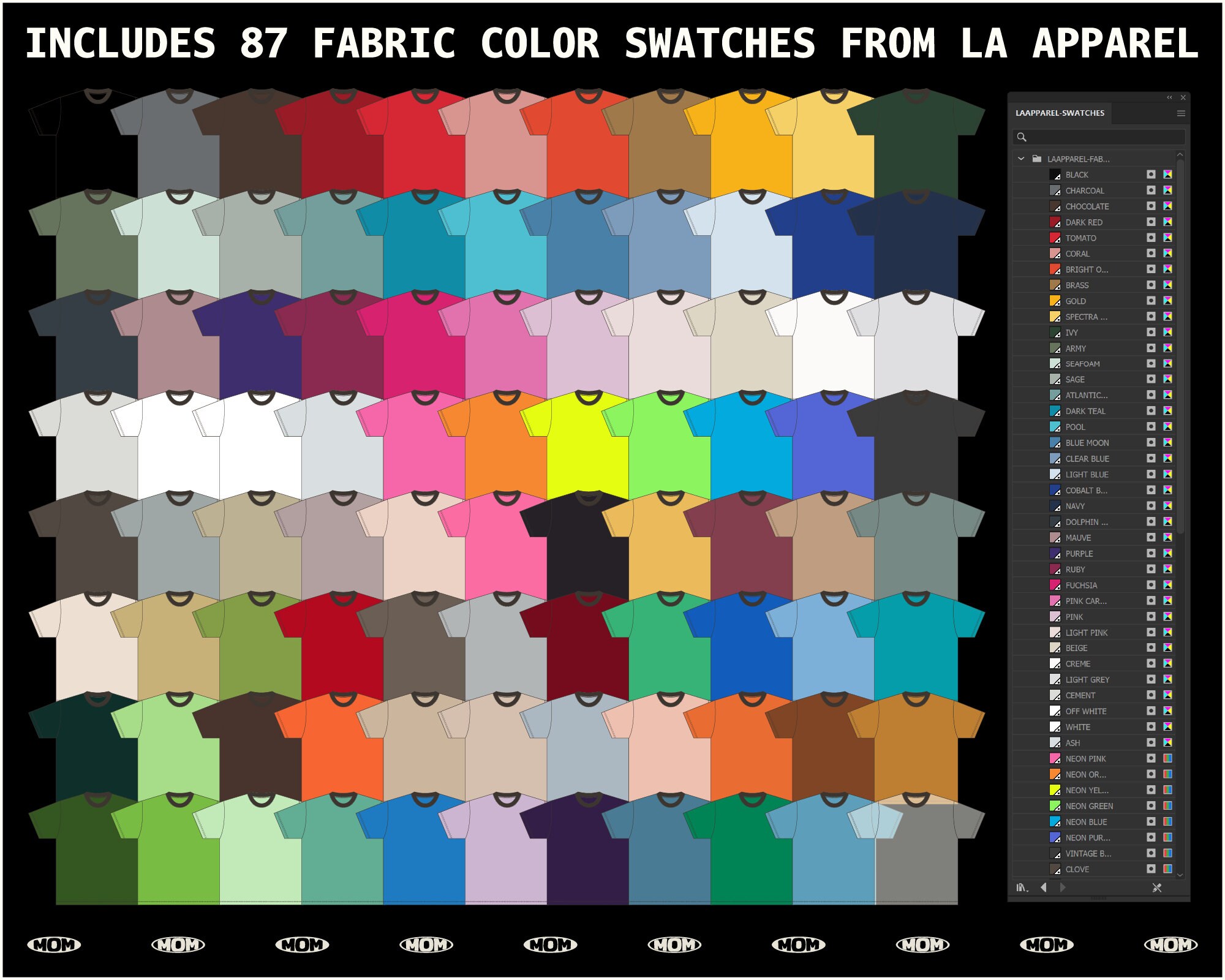 CLOTHING MOCKUP BUNDLE | La Apparel | Flat Mock-up Template | Vector ...