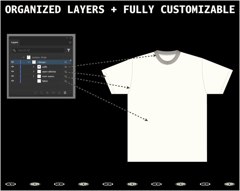 CLOTHING MOCKUP BUNDLE | La Apparel | Flat Mock-up Template | Vector ...