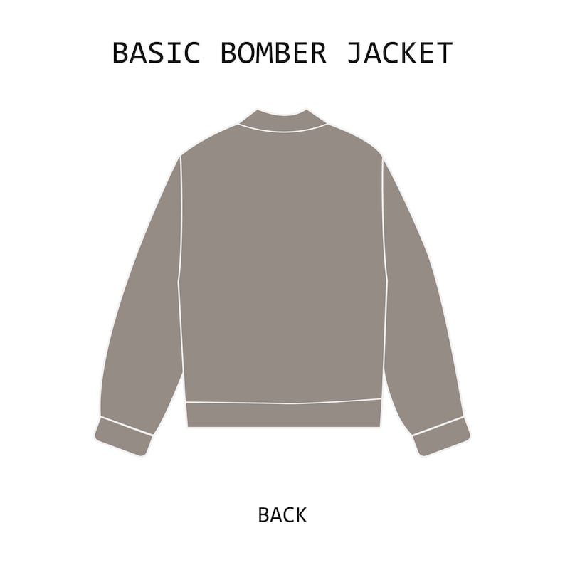 BOMBER JACKET | Flat Mock-up Template | Vector File - Etsy